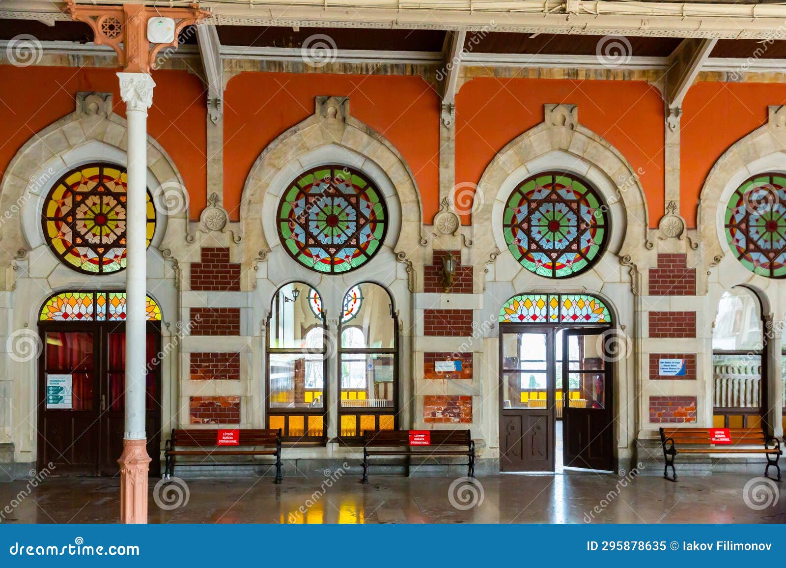 ISTANBUL, TURKEY - JANUARY 14, 2021: Interior of Central Train Station ...