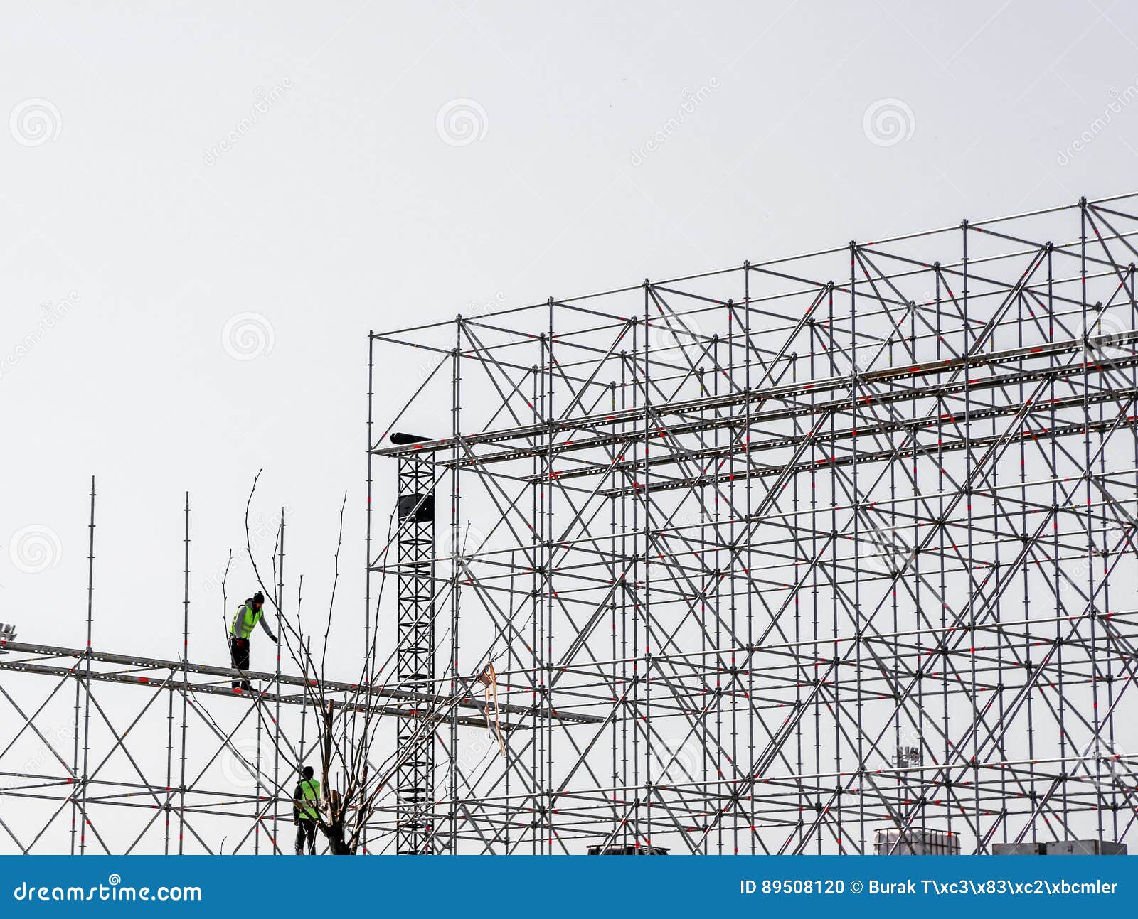 Istanbul, Turkey - March 28, 2017: Construction Workers at High ...