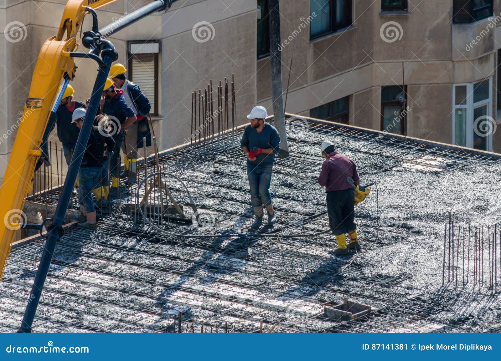 Istanbul, Turkey - November 11, 2016: Construction Workers in a ...