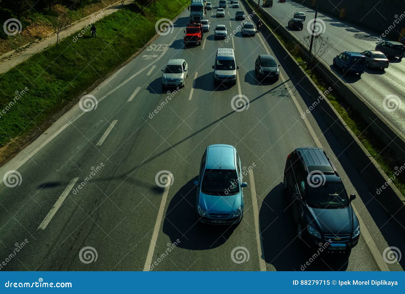 Istanbul, Turkey - November 10, 2009: Traffic Jam on the Highway ...