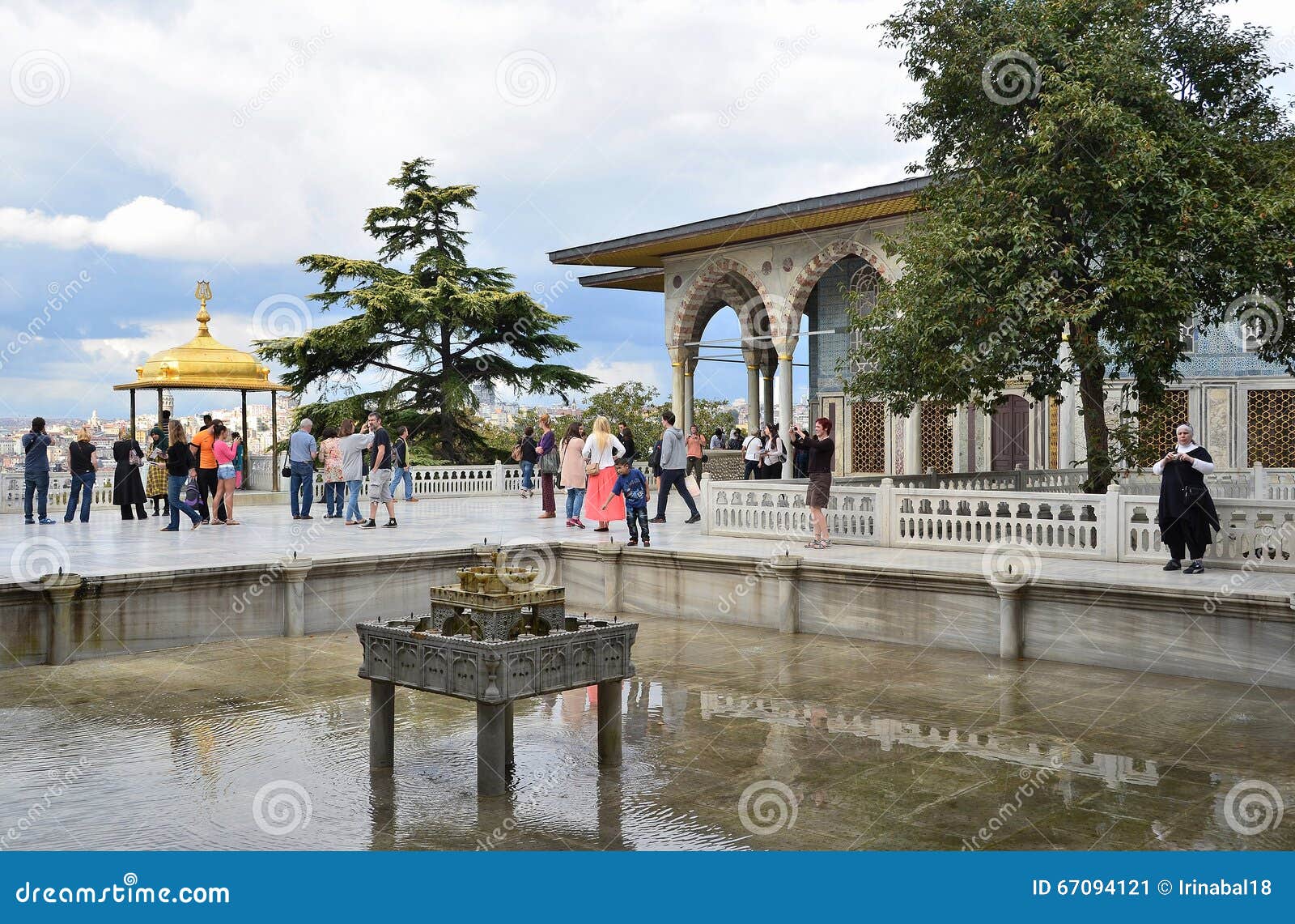 Istanbul, Turkey, October, 18, 2013. People Walking in Courtyards of ...