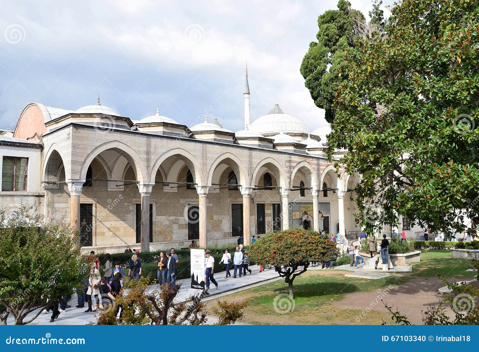 Istanbul, Turkey, October, 18, 2013. People Walking in Courtyards of ...