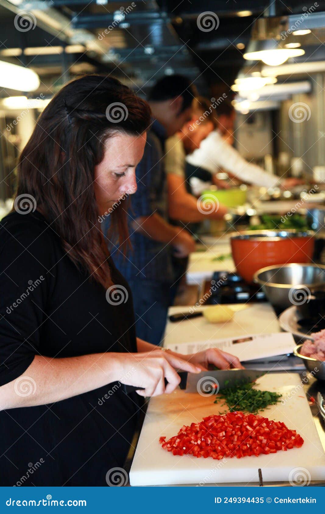Students at Cooking Lessons Editorial Image - Image of cooking, dish ...