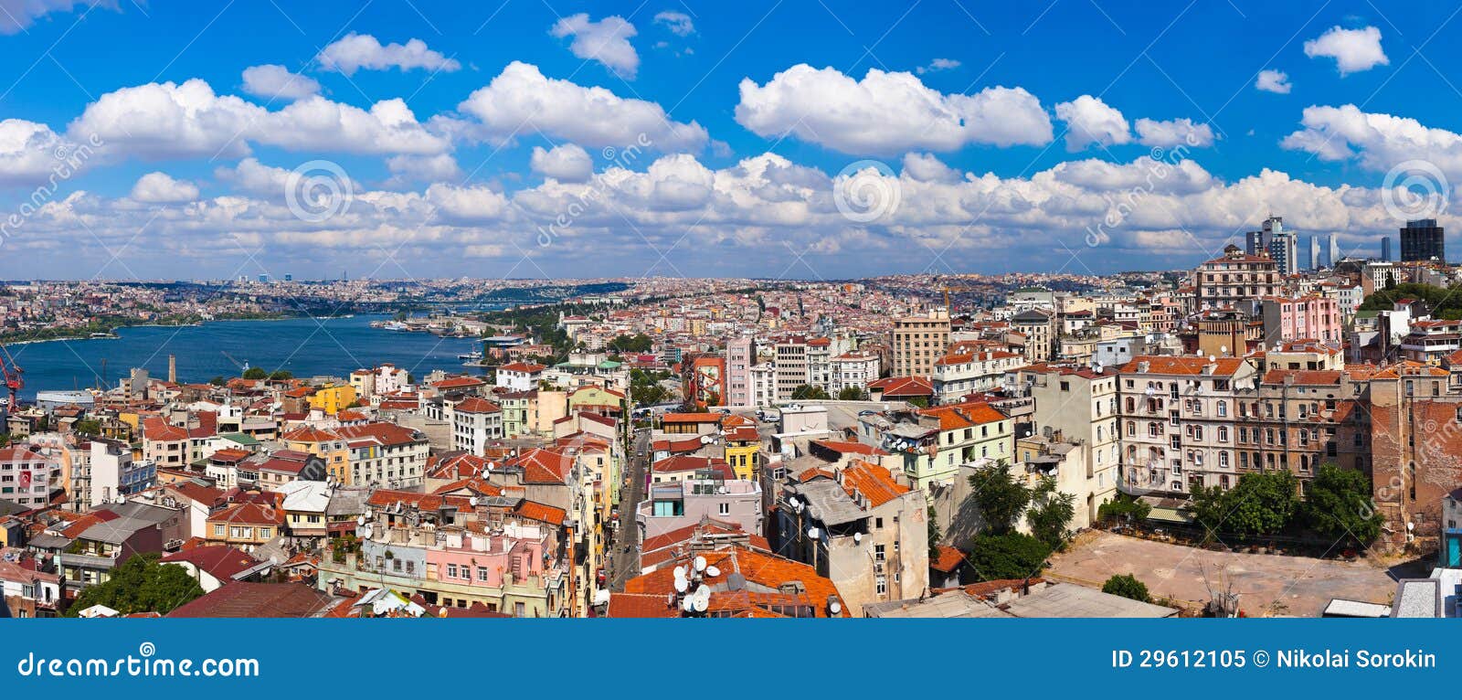 Istanbul Turkey panorama stock image. Image of golden - 29612105