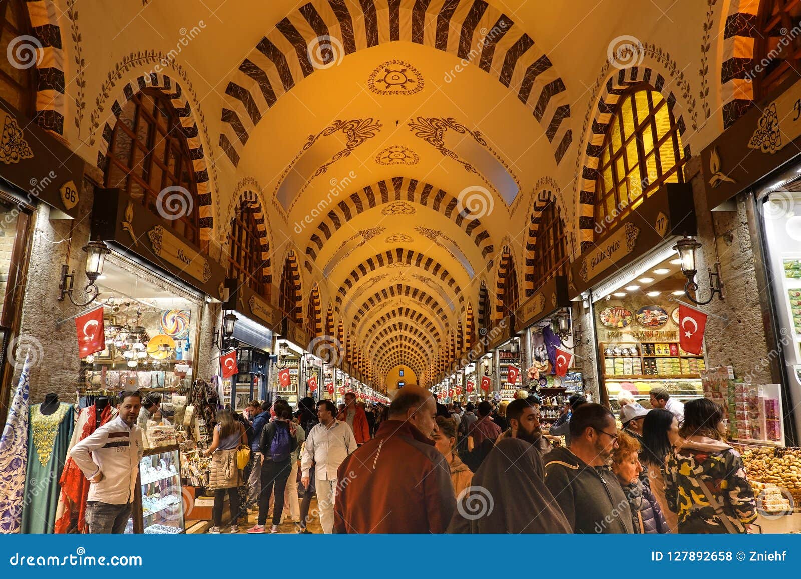Istanbul, Turkey, September 22., 2018: Beginning of the Egyptian Bazaar ... Istanbul, Turkey, September 22., 2018: Beginning of the Egyptian Bazaar ...