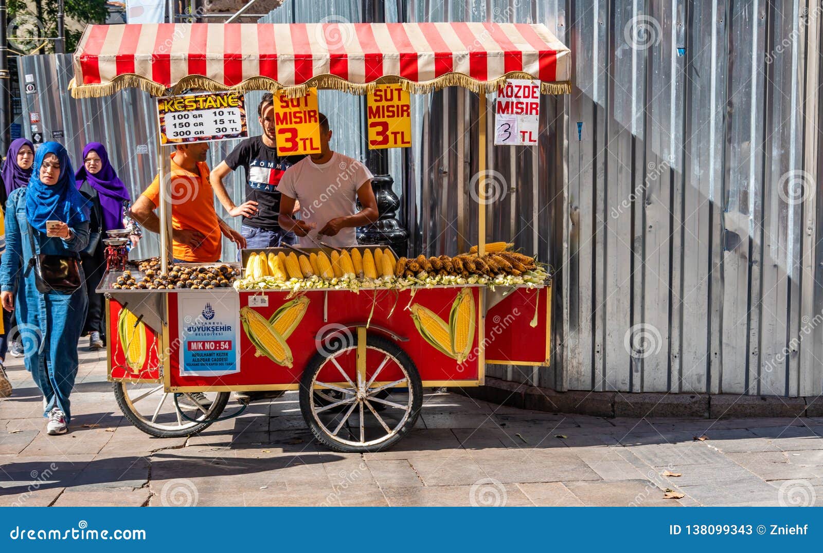 Istanbul, Turkey, September 2018: Mobile Kitchen Stand for Baked ...