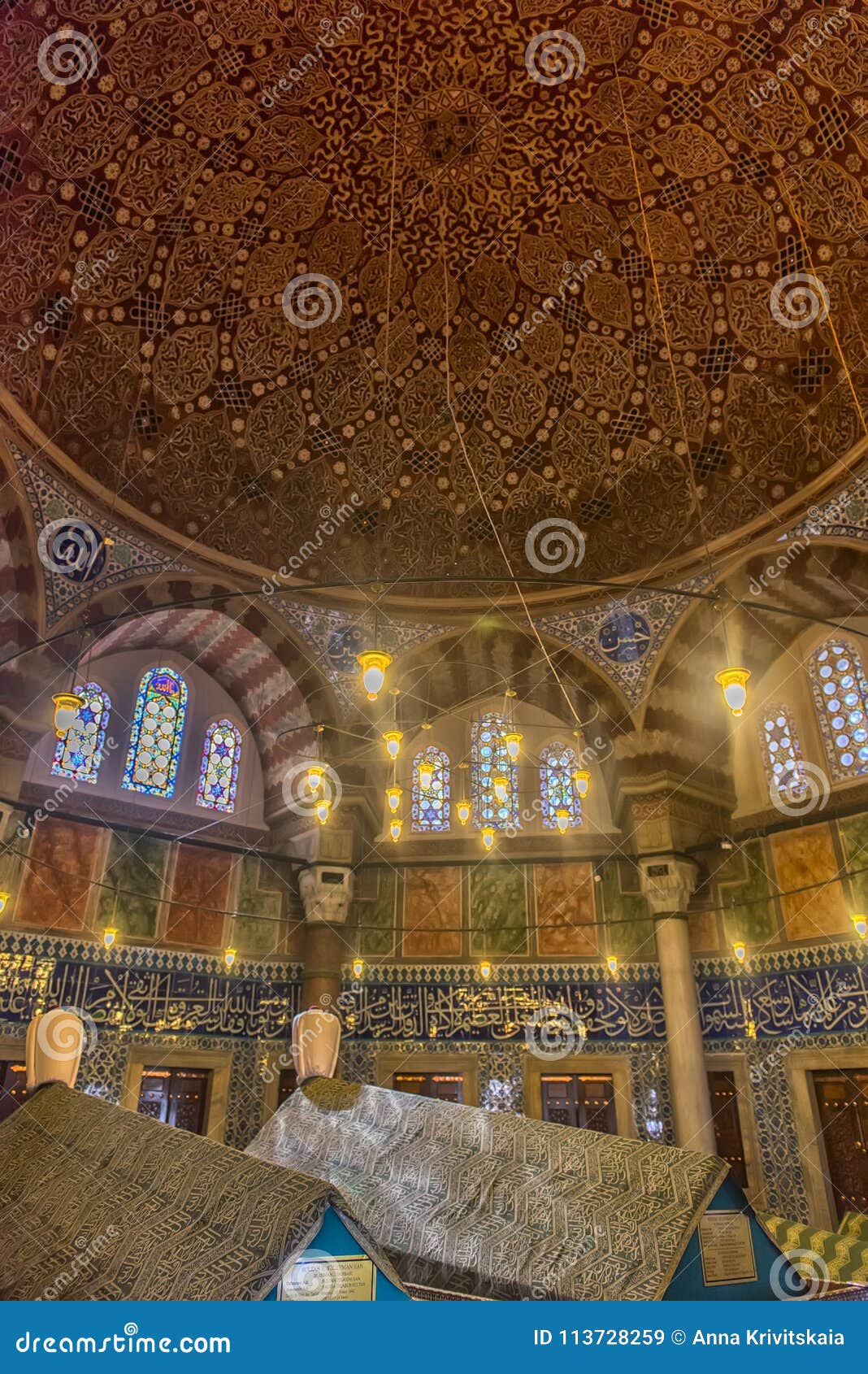 Tomb of Turkish Sultan Suleyman in Istanbul, Turkey Editorial Stock ...
