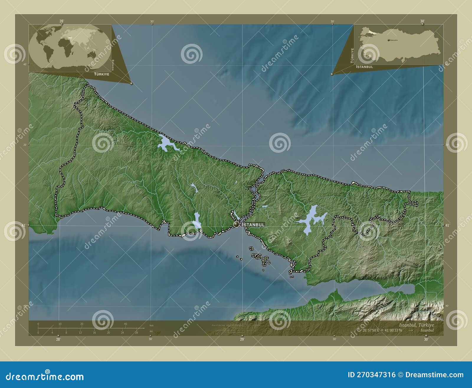 Istanbul, Turkiye. Wiki. Labelled Points of Cities Stock Illustration ...