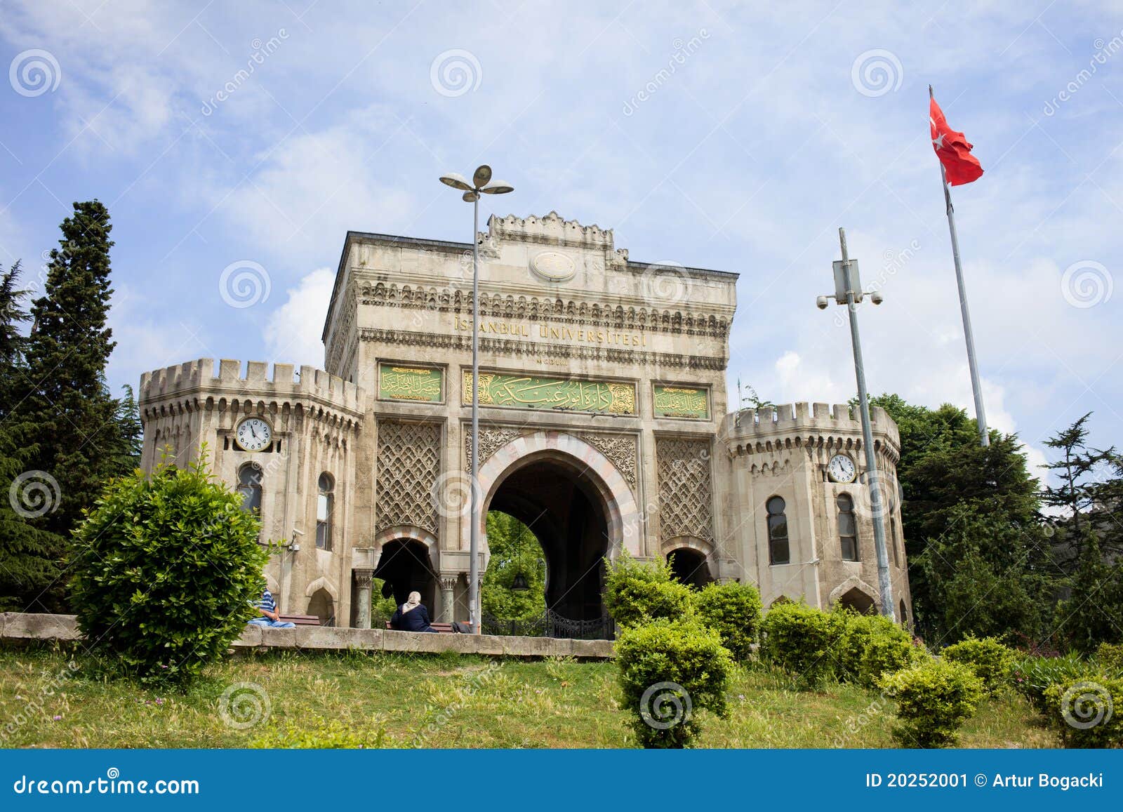 Istanbul University Main Gate Stock Image - Image of tourist, building ...