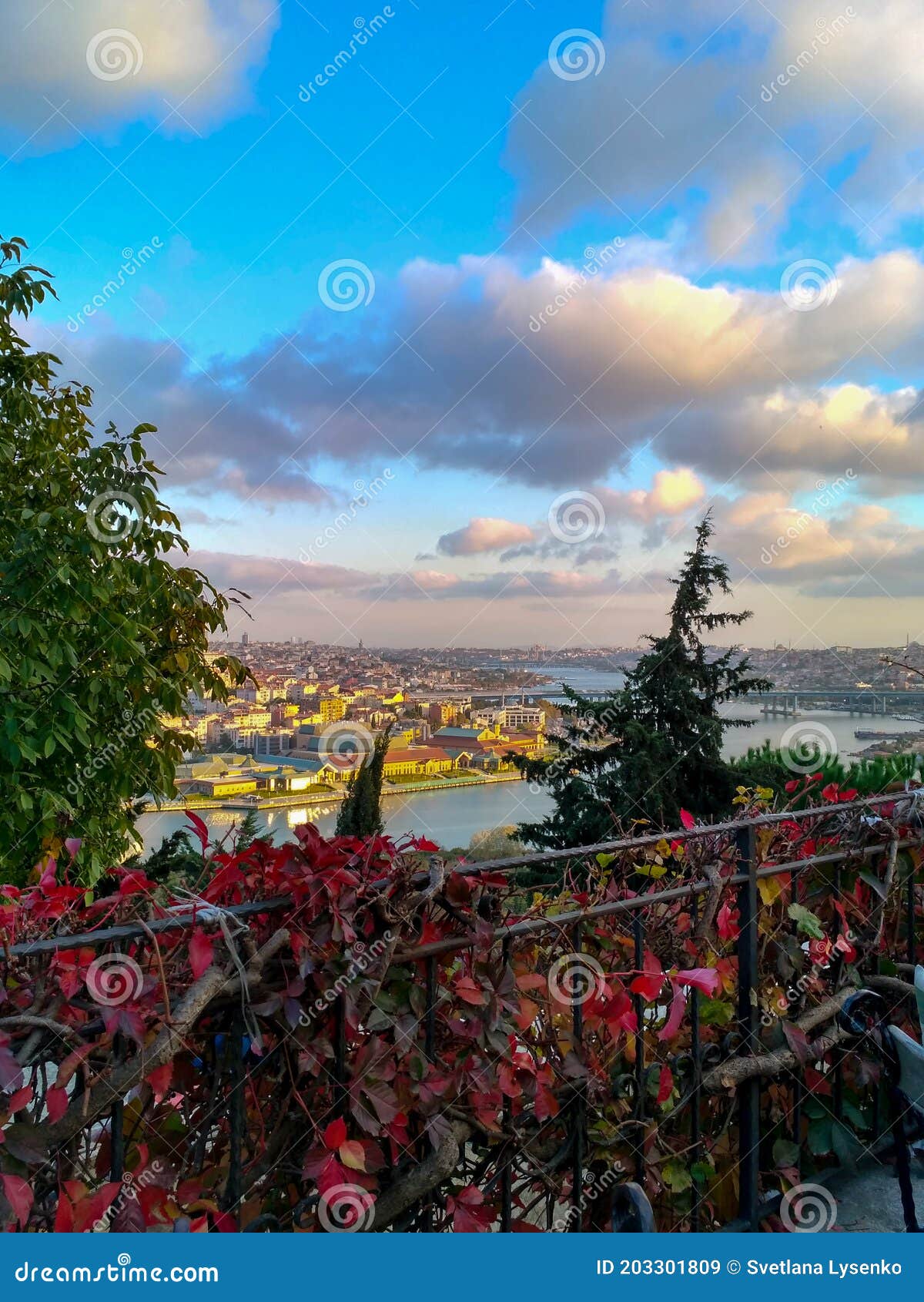 Istanbul View from the Mountain Stock Image - Image of cloud, landmark ...