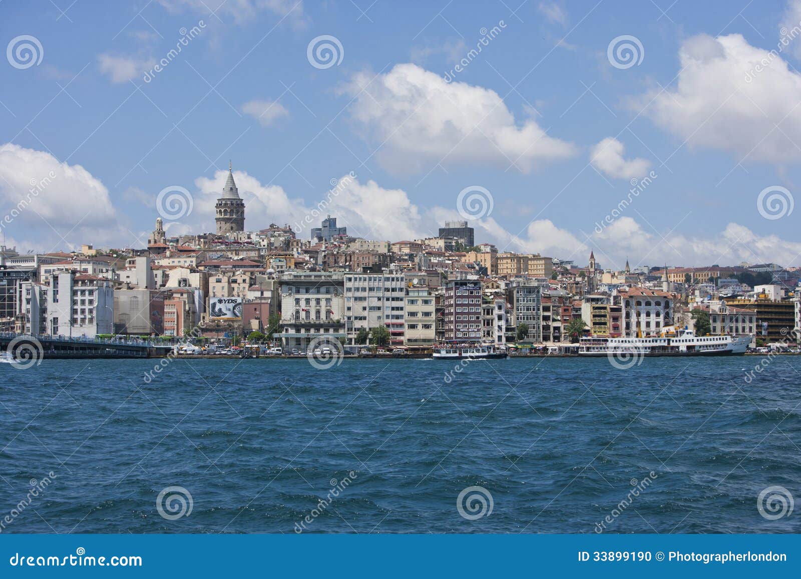 Istanbul Waterfront stock photo. Image of skyline, bosphorus - 33899190