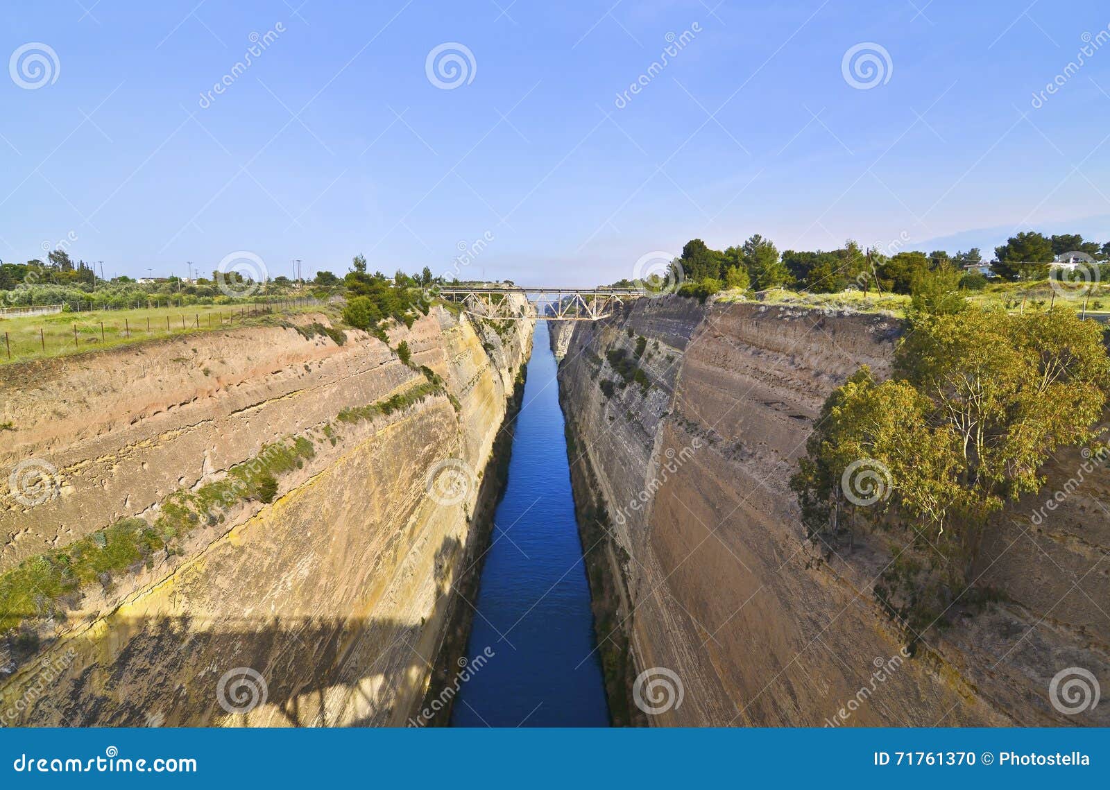 Isthme de Corinthe Grèce photo stock. Image of passerelle - 71761370