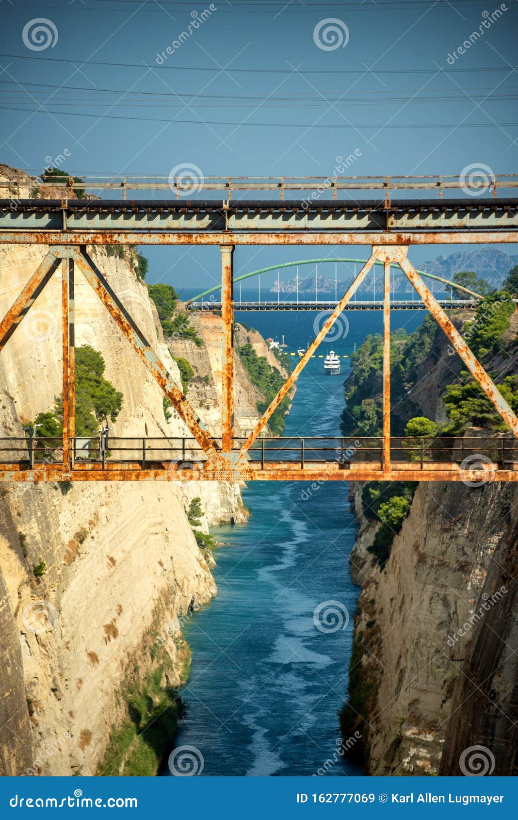 The Isthmia Bridge in Corinth Editorial Stock Image - Image of ...