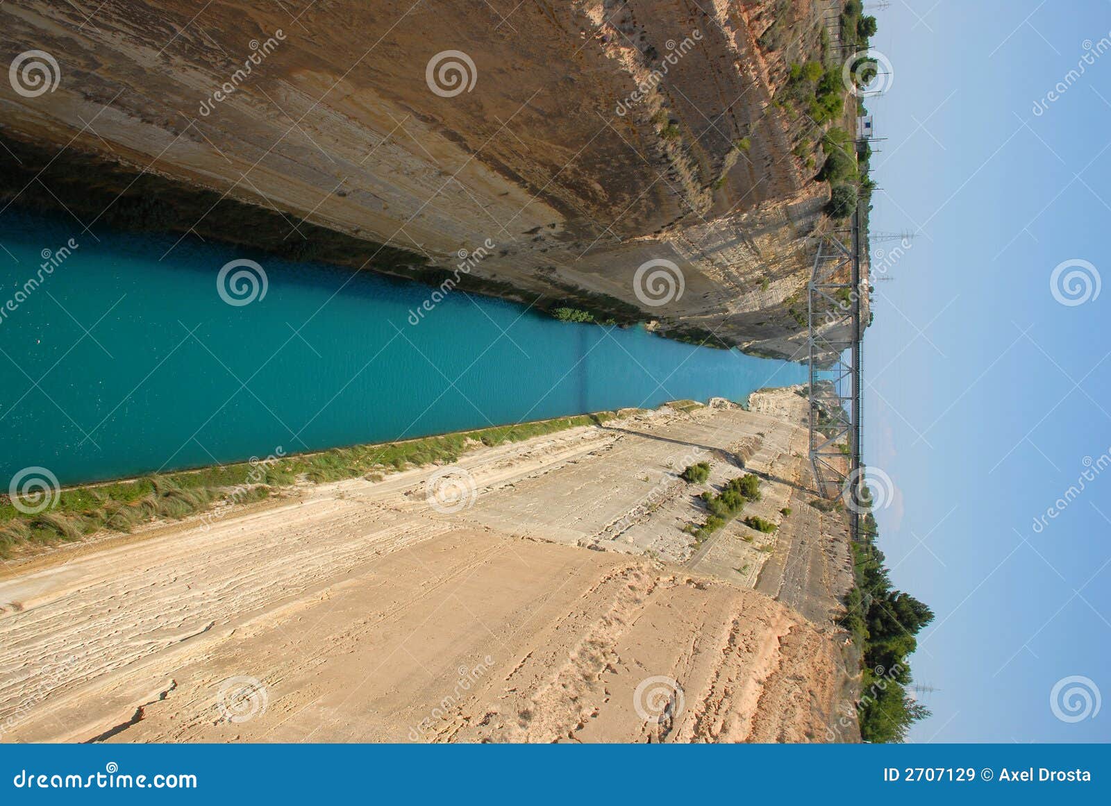 Isthmus of Corinth stock image. Image of land, span, mainland - 2707129