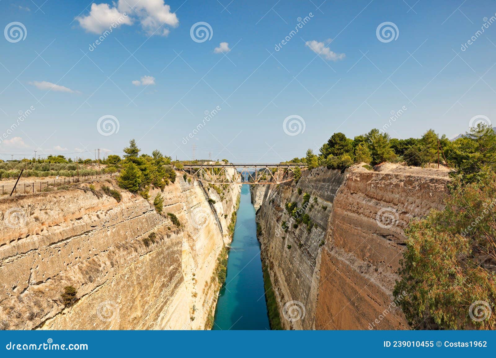 The Isthmus of Corinth, Greece Stock Image - Image of famous, isthmus ...