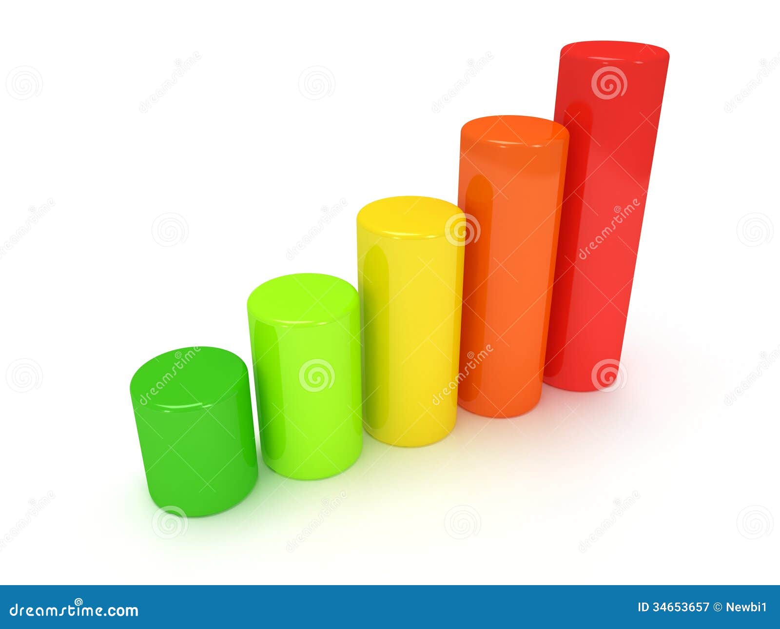 Istogramma colorato 3d illustrazione di stock. Illustrazione di sfondo ...