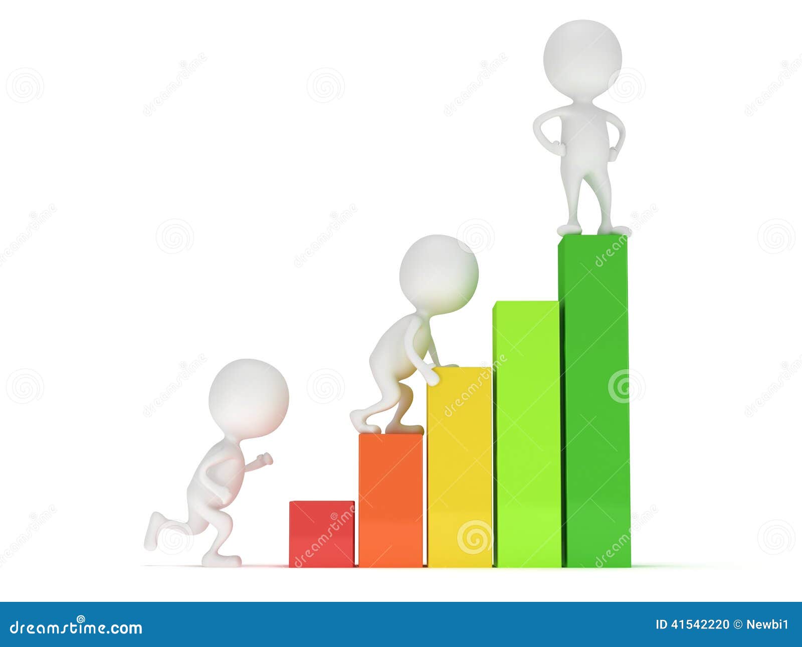 Istogramma Colorato 3D E Gente Rampicante Illustrazione di Stock ...