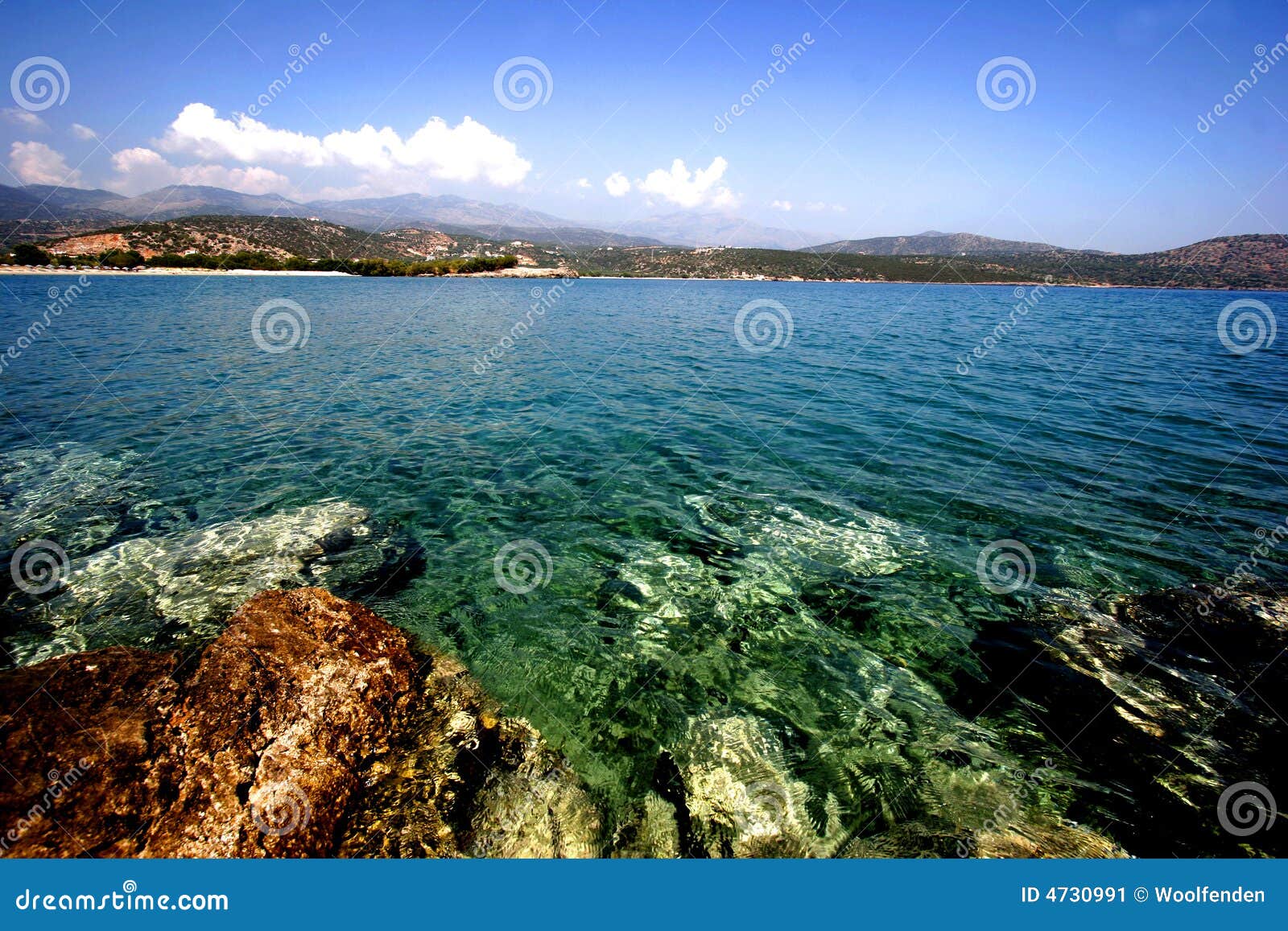 Istron Bay, Northern Coast of Crete Stock Image - Image of coastal ...