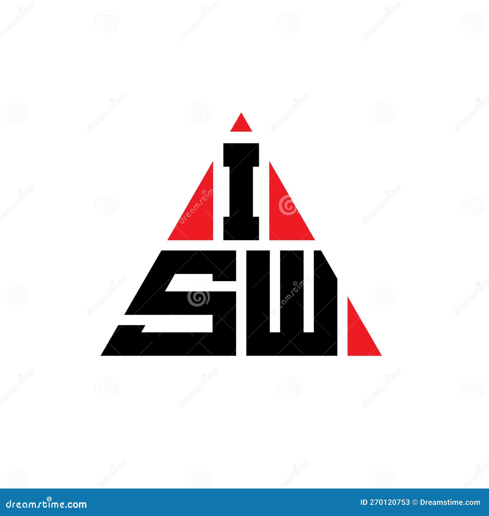 ISW Triangle Letter Logo Design with Triangle Shape. ISW Triangle Logo ...