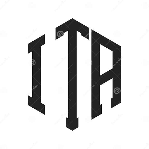 ITA Logo Design. Initial Letter ITA Monogram Logo Using Hexagon Shape ...
