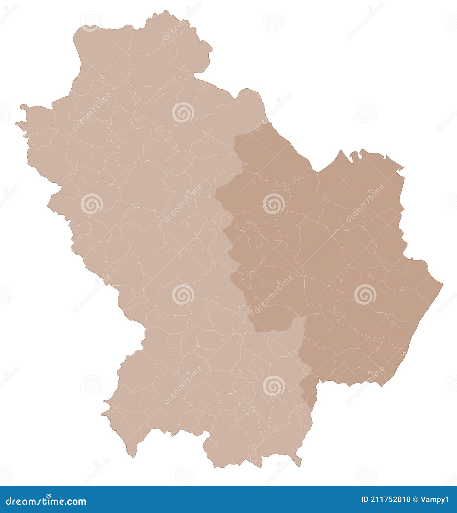 Basilicata Map. Political Map Of Basilicata With Boundaries In White ...