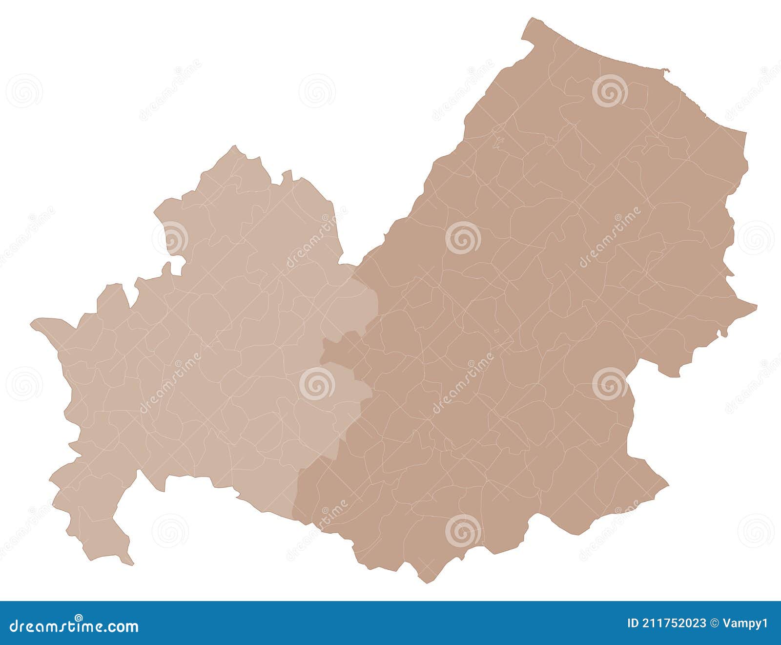 Molise Map, Division by Provinces and Municipalities. Closed and ...