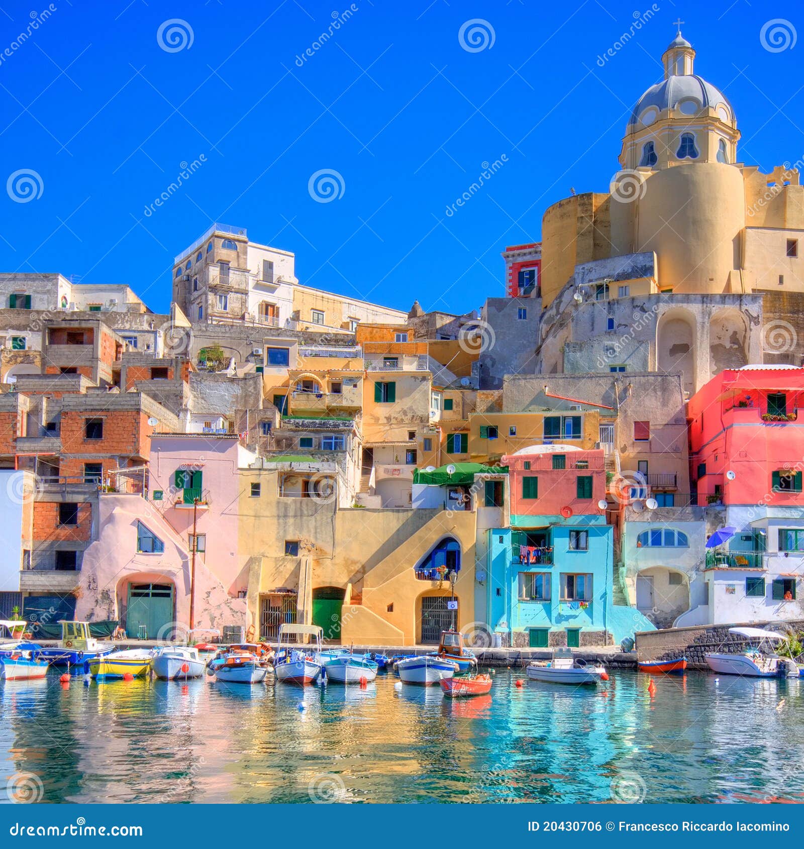 Italiaanse Overzeese Kust, Procida, Napels Stock Foto - Image of ...