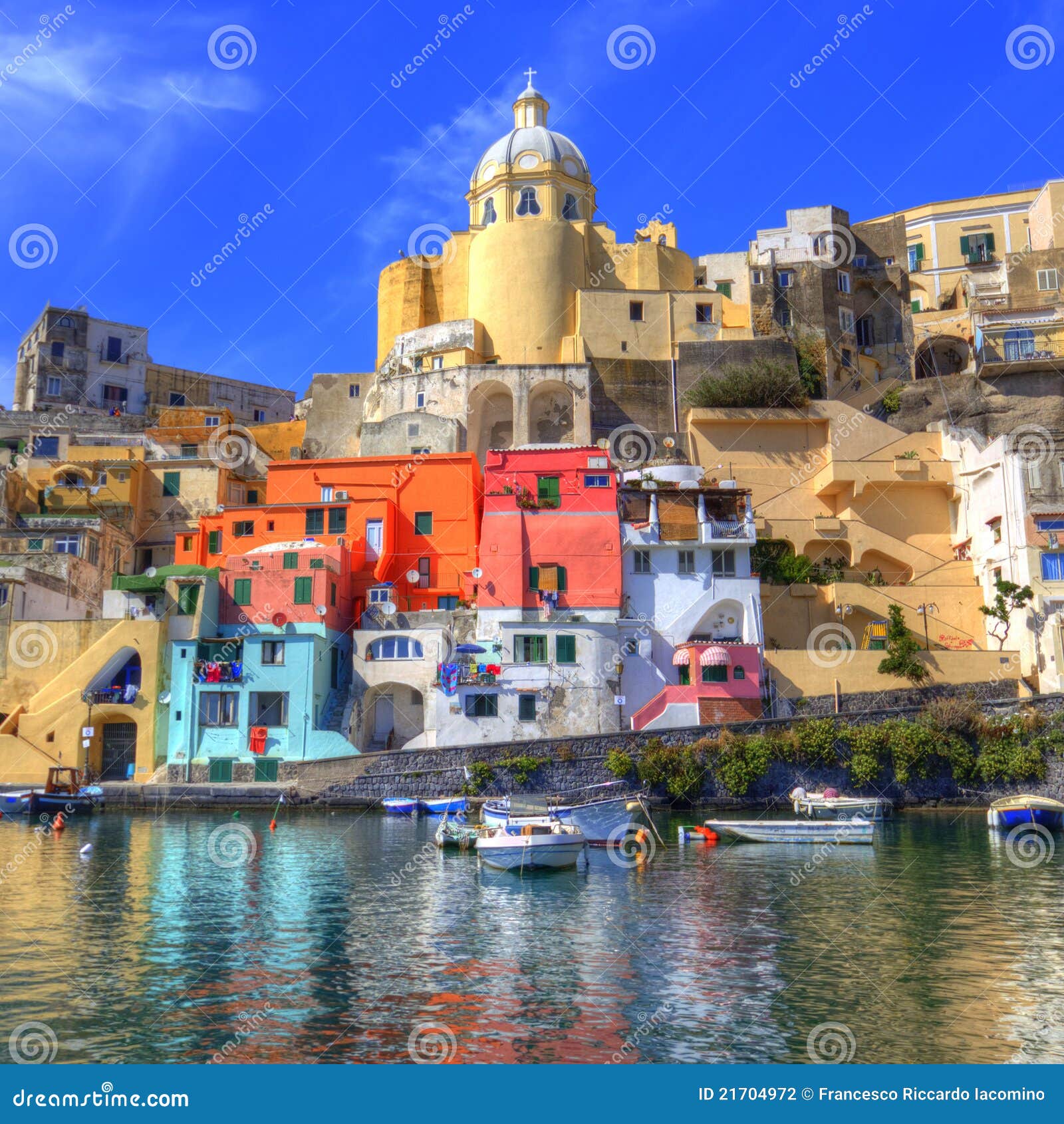 Italiaanse Overzeese Kust, Procida, Napels Stock Foto - Image of ...
