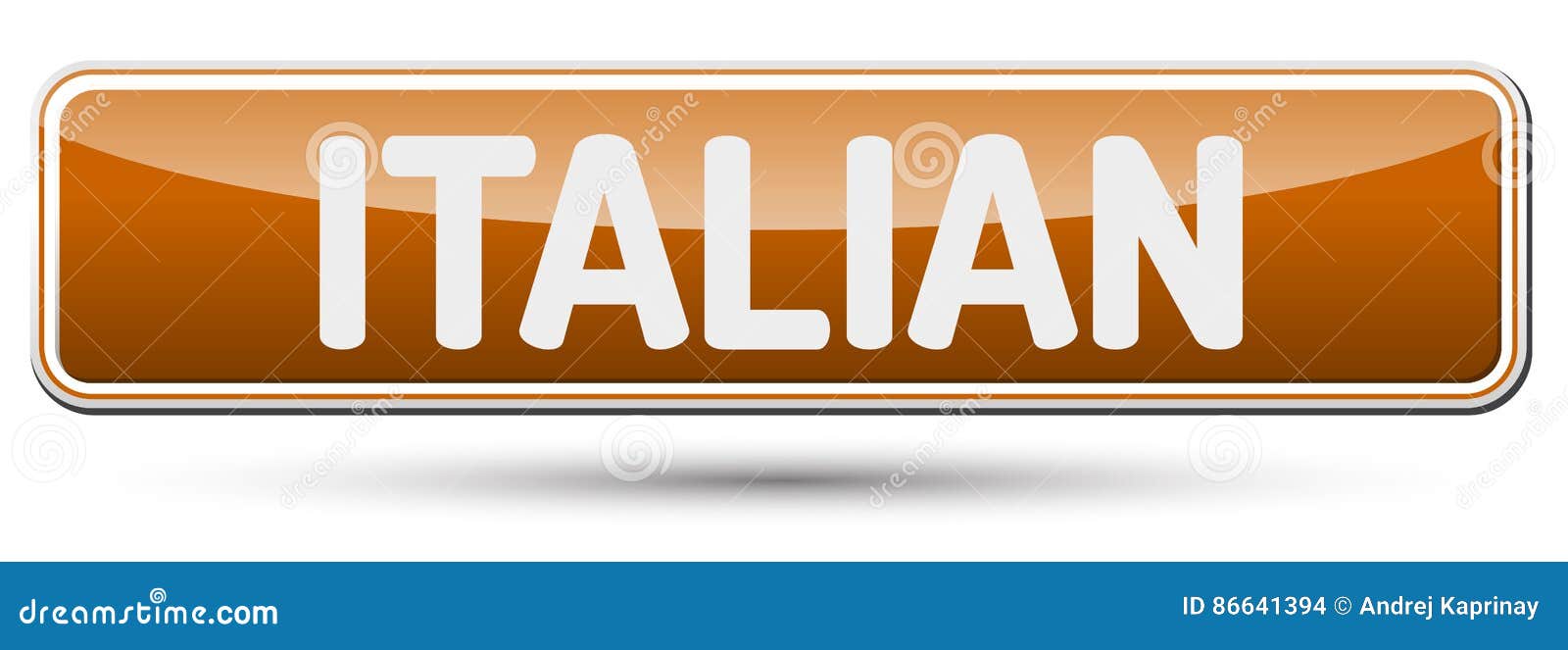 ITALIAN - Abstract Beautiful Button with Text. Stock Vector ...