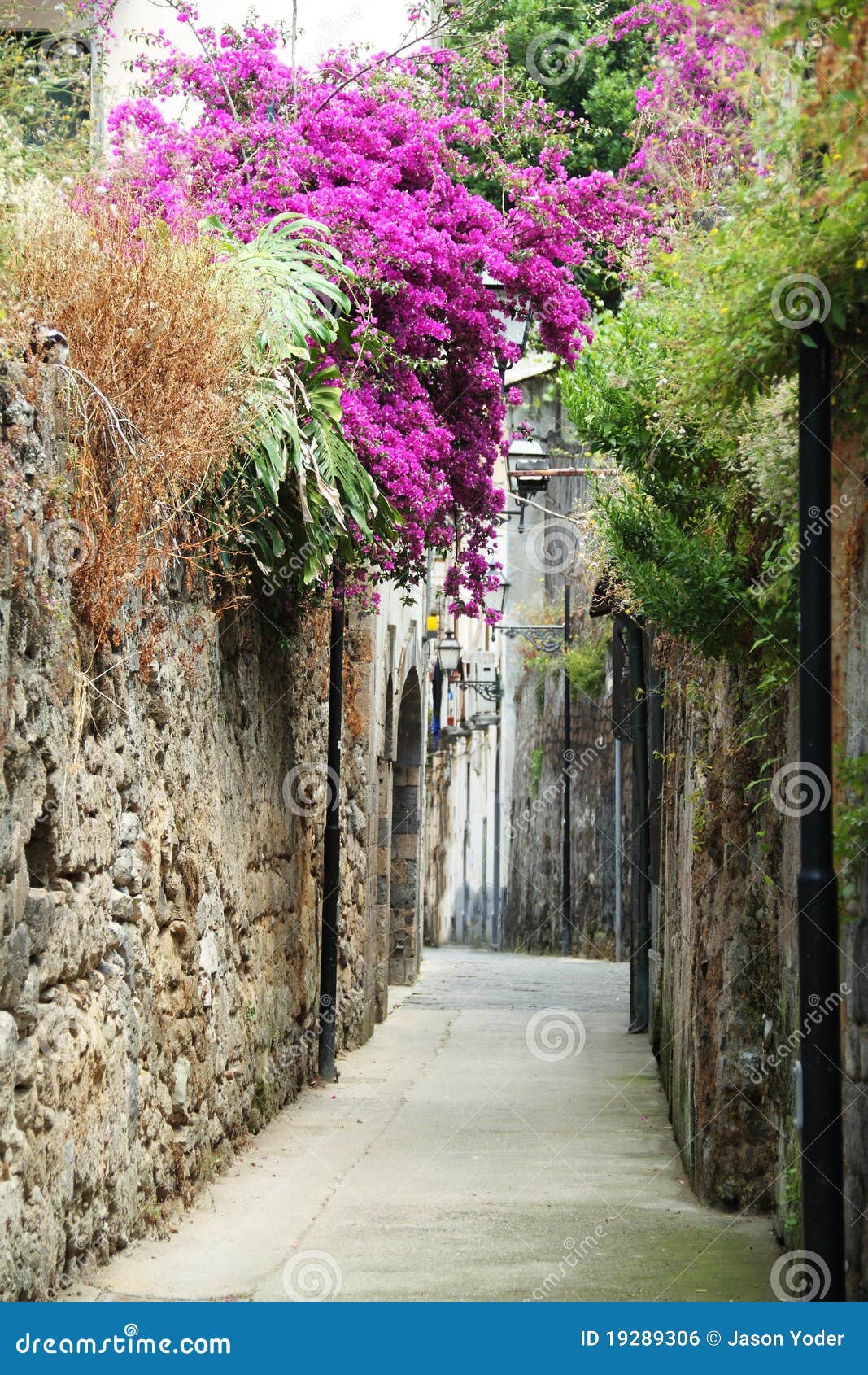 Italian Alley stock photo. Image of town, european, architecture - 19289306