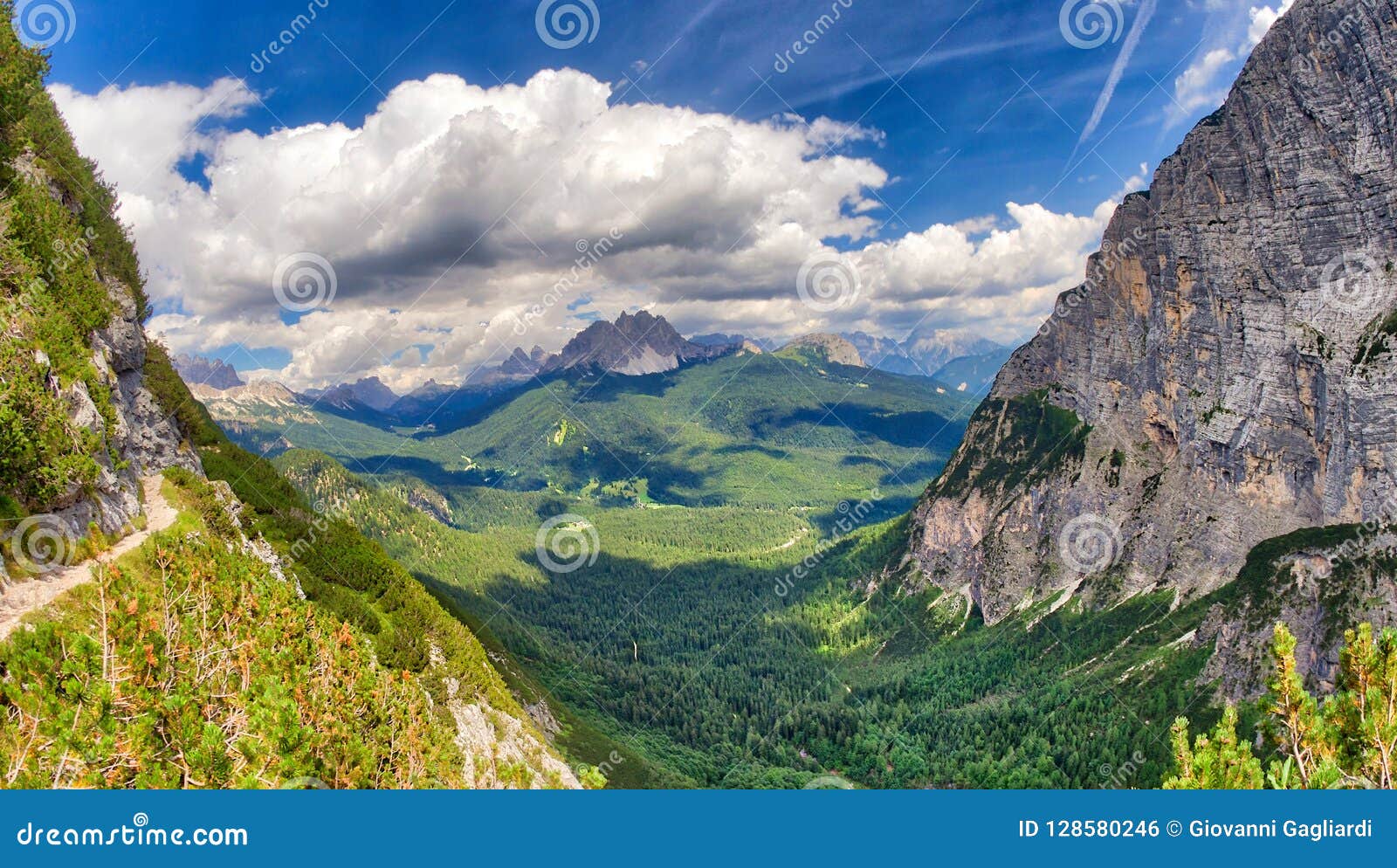 Italian Alps in Summer Season Stock Photo - Image of view, dolomite ...
