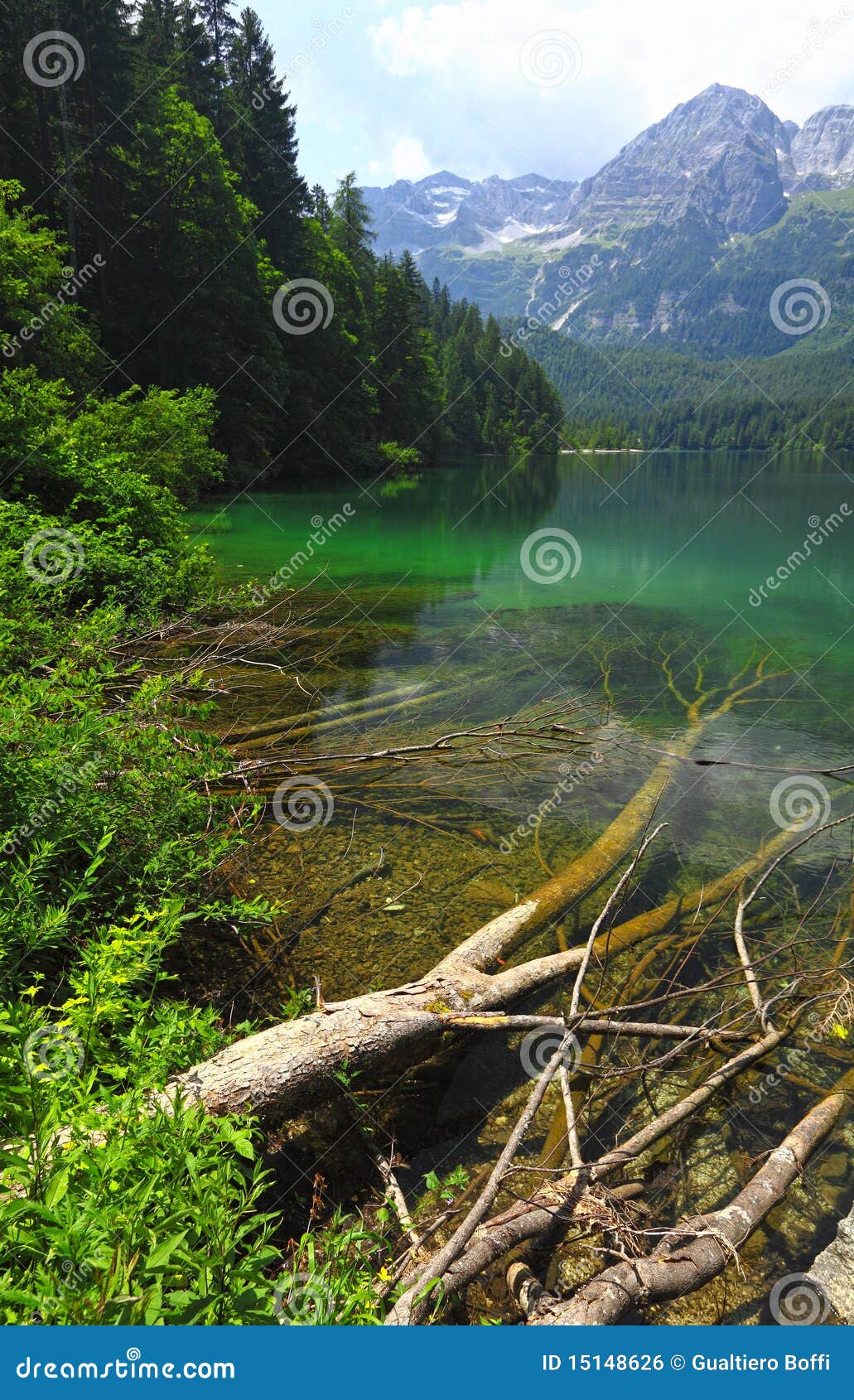 Italian alps tovel lake stock photo. Image of clear, landscape - 15148626