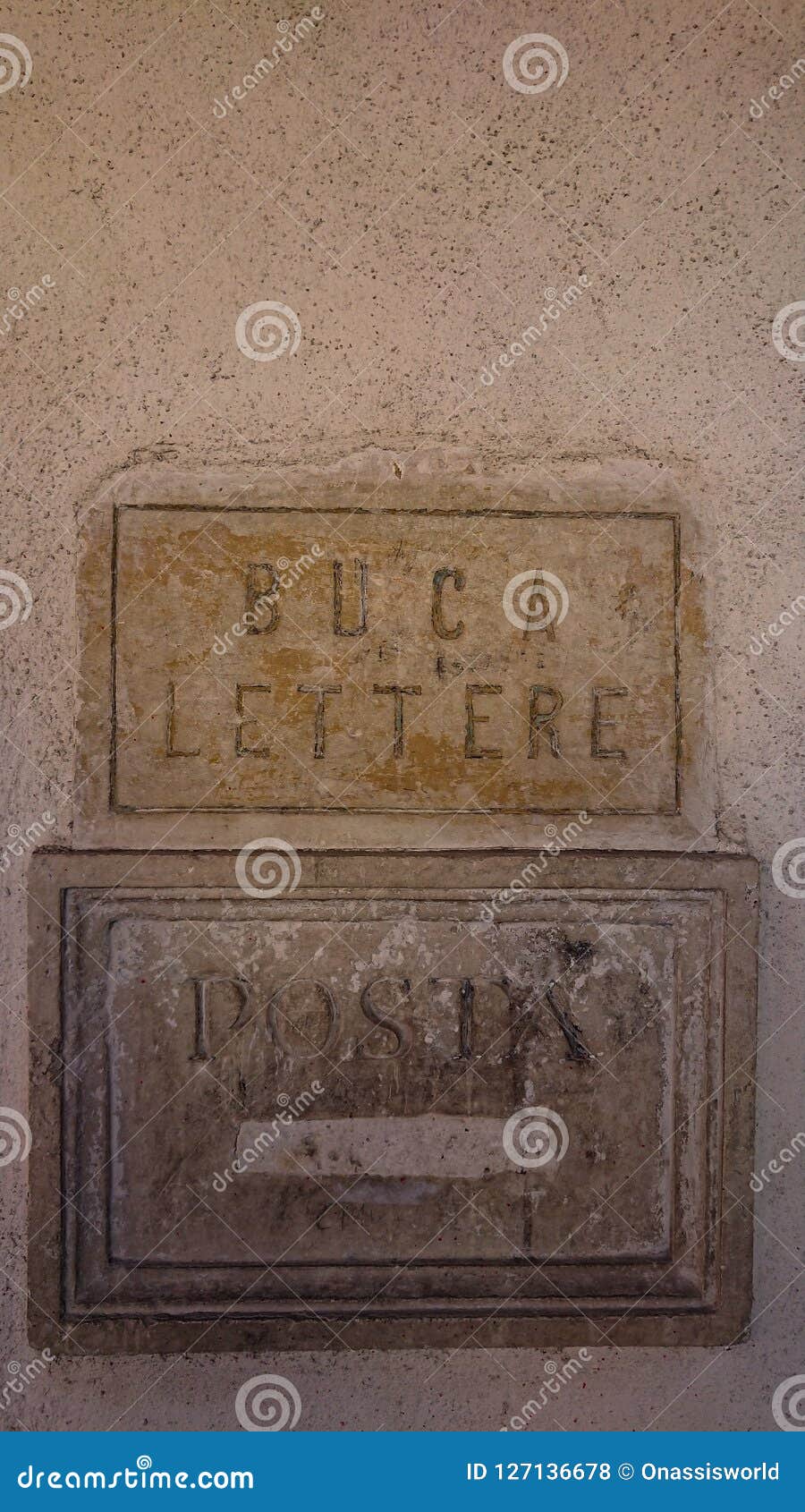 Ancient Post Box stock photo. Image of italian, letter - 127136678