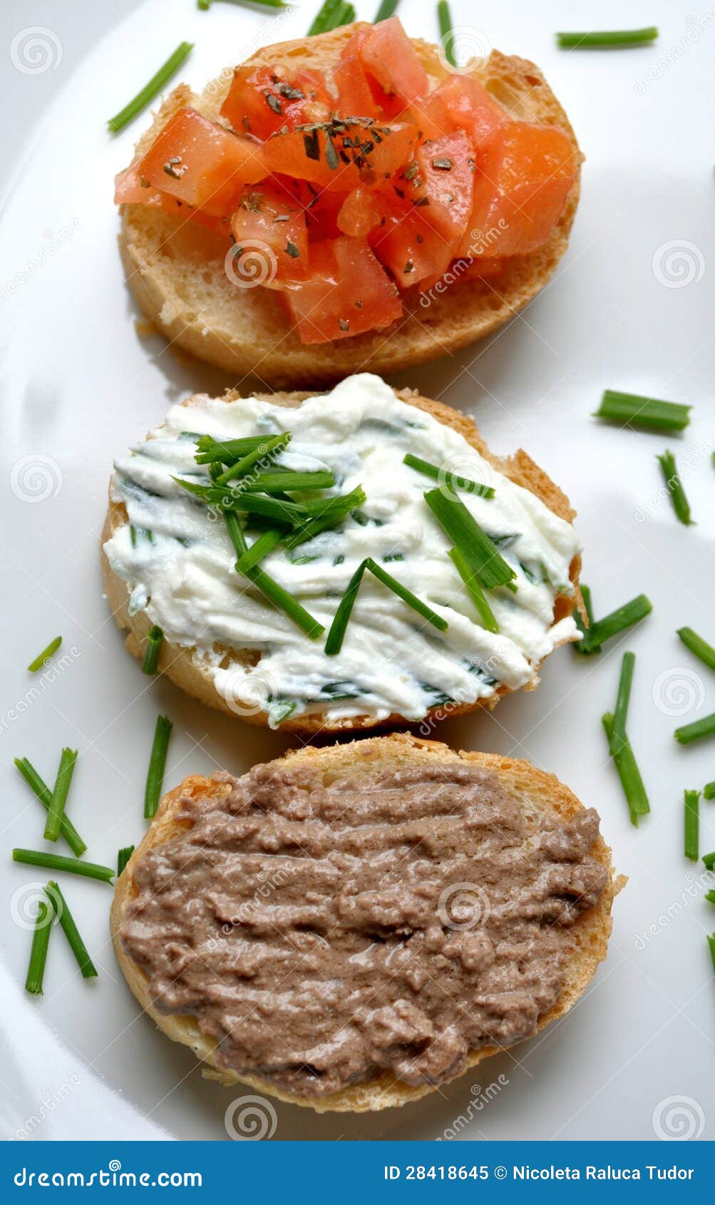 Italian Appetizer, Finger Food on a White Plate Stock Image - Image of ...