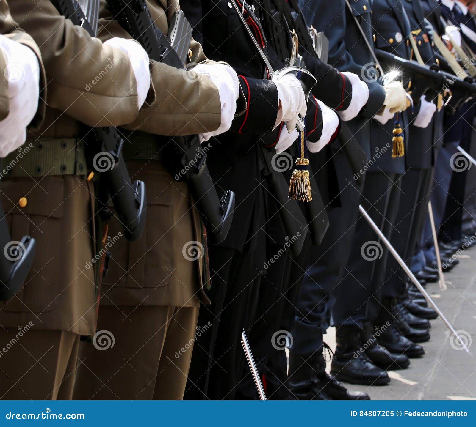 Italian Armed Forces with Alpine Troops and the Police Stock Image ...