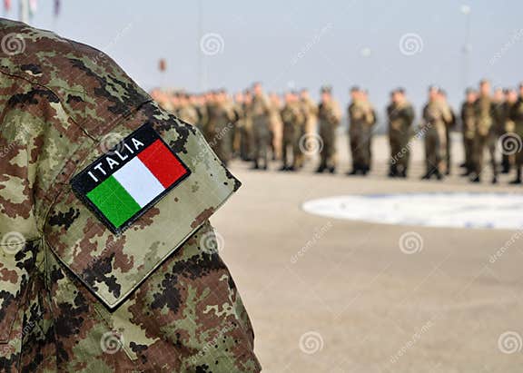Italian Armed Forces Uniform with Tricolore Stock Photo - Image of ...