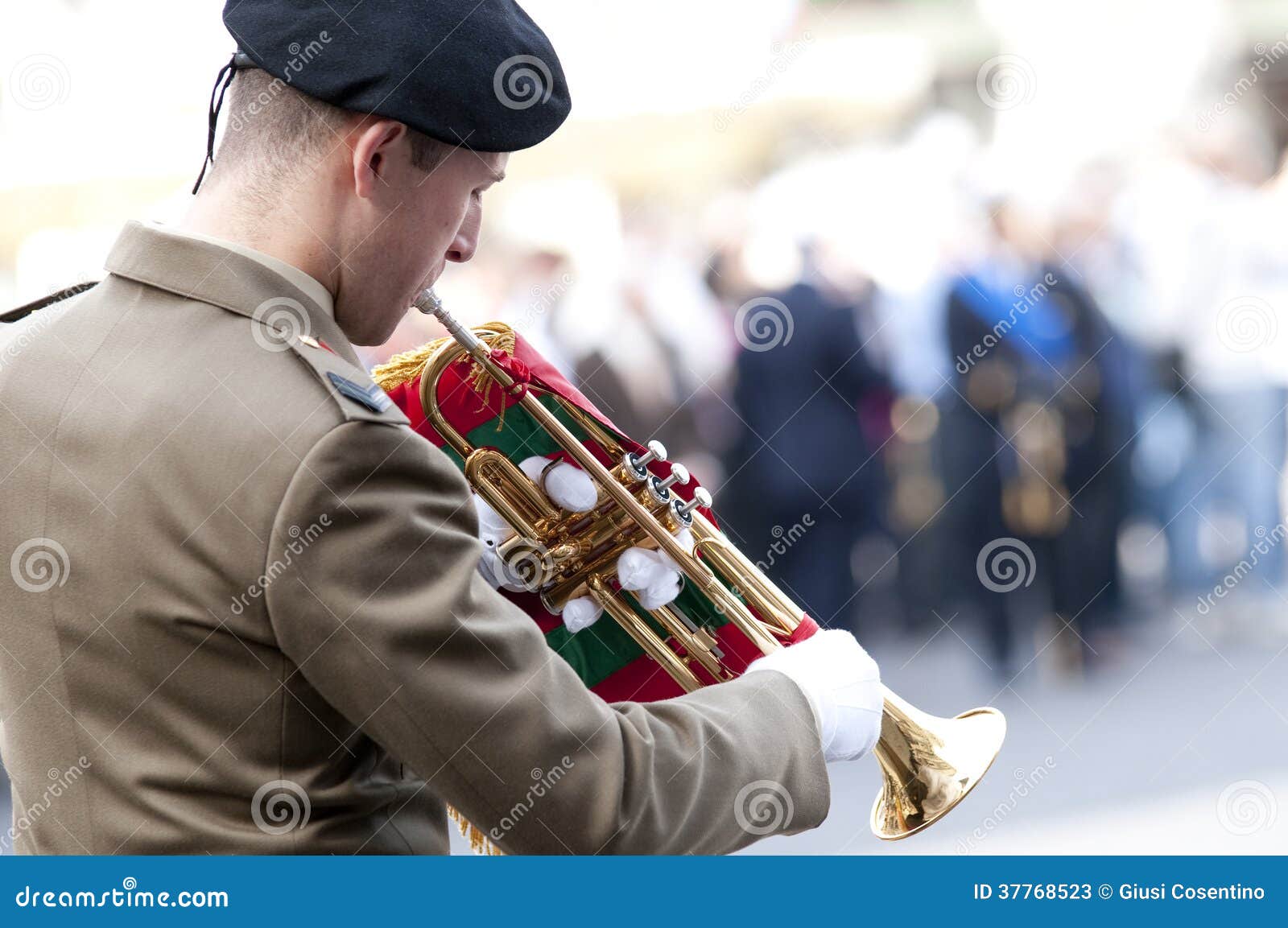 Italian Army bugler editorial stock photo. Image of aeronautics - 37768523