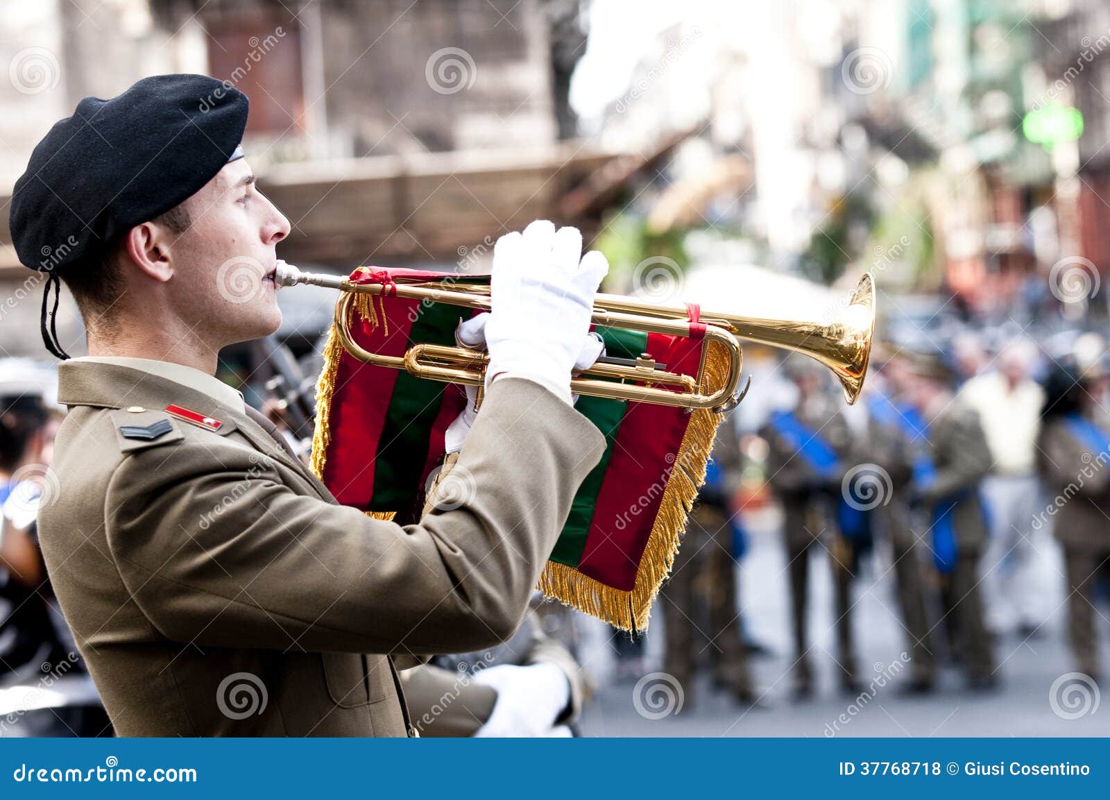 Italian Army bugler editorial stock photo. Image of officers - 37768718