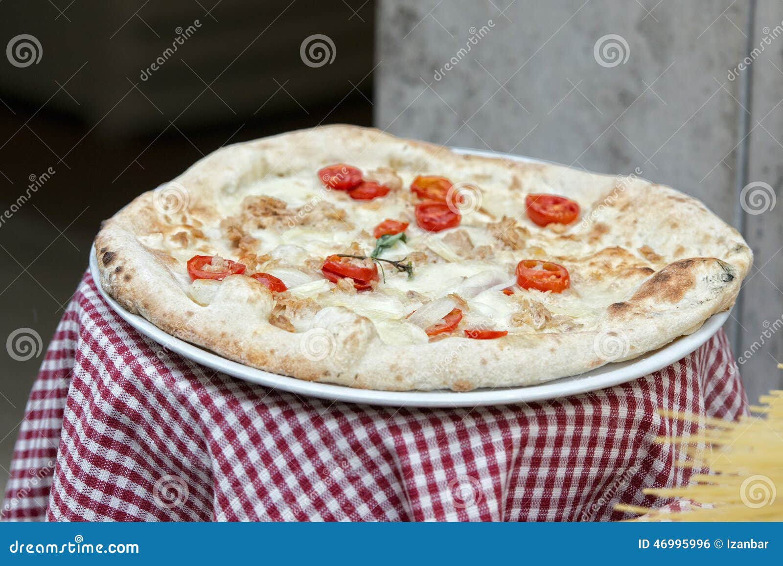 Italian Authentic Pizza in Rome Restaurant Stock Photo - Image of plate ...
