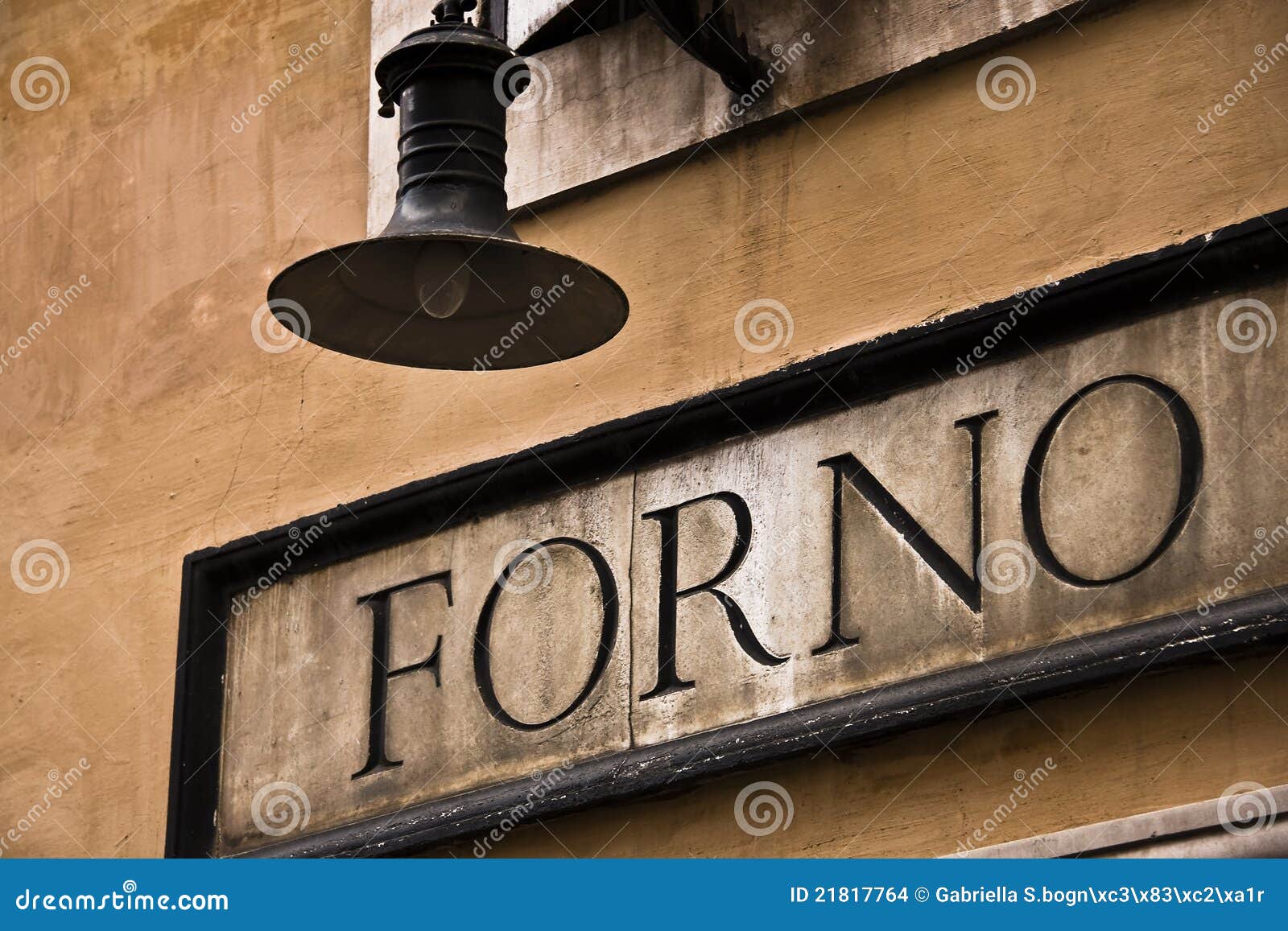 Italian Bakery Sign stock photo. Image of forno, sign - 21817764