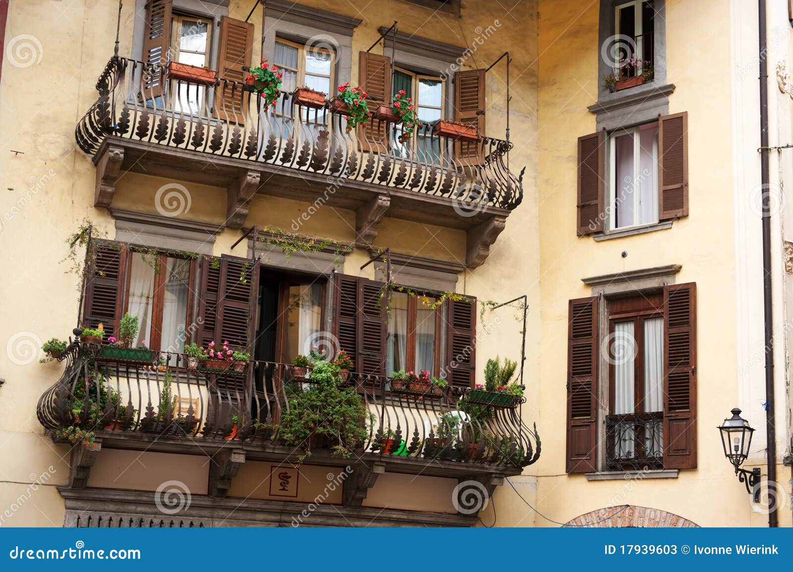Italian balconies stock image. Image of historical, balconies - 17939603