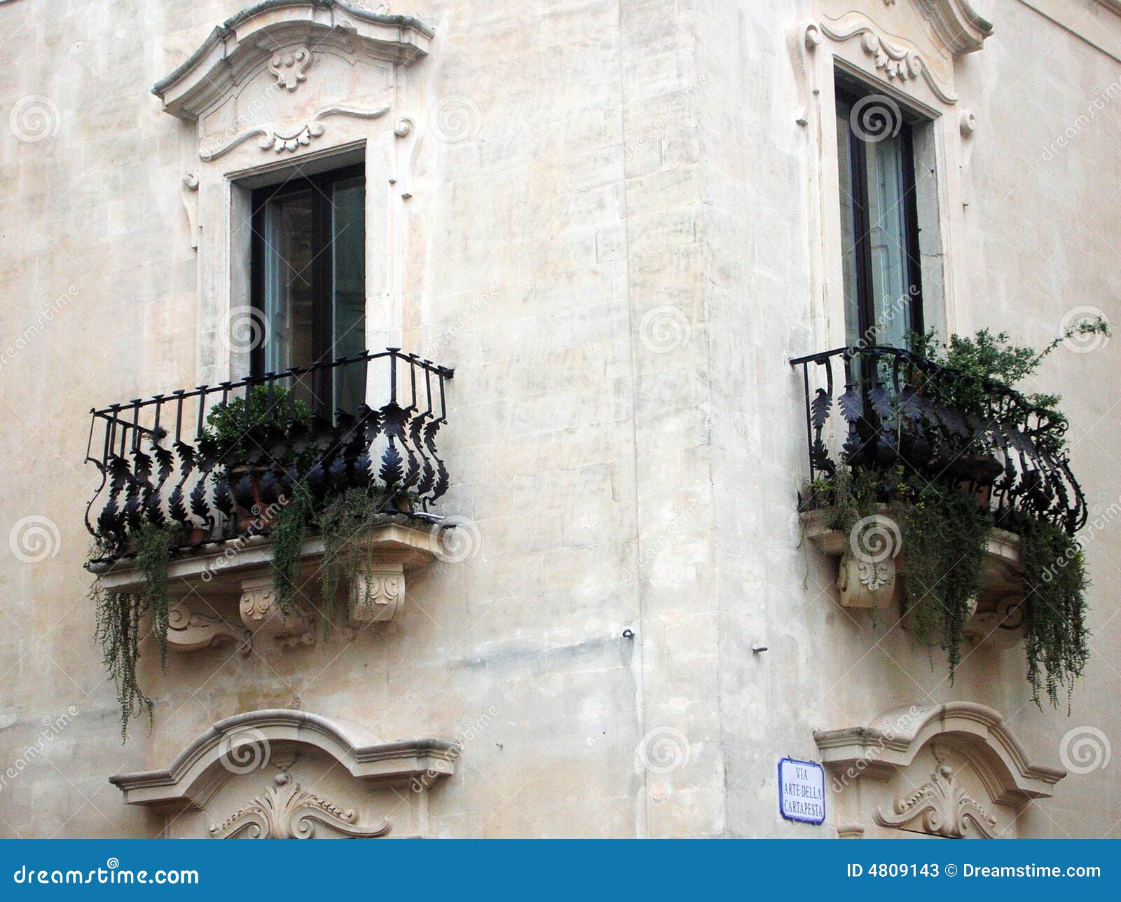 Italian balconies stock image. Image of road, move, monument - 4809143
