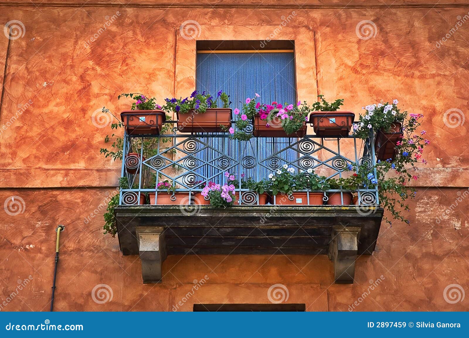 Italian balcony stock image. Image of island, european - 2897459