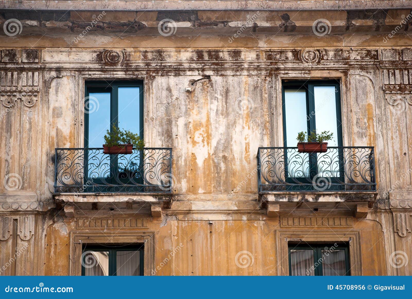 Italian balcony stock photo. Image of city, architecture - 45708956