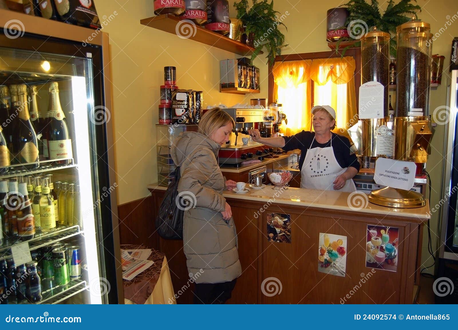 Italian bar editorial stock image. Image of entertainment - 24092574