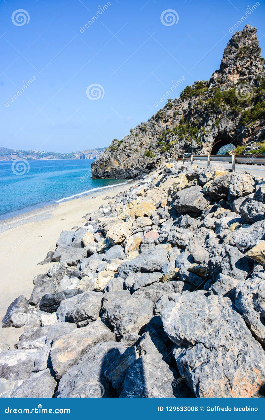 Italian Bays View of the Cyclops Bay in Palinuro Stock Photo - Image of ...