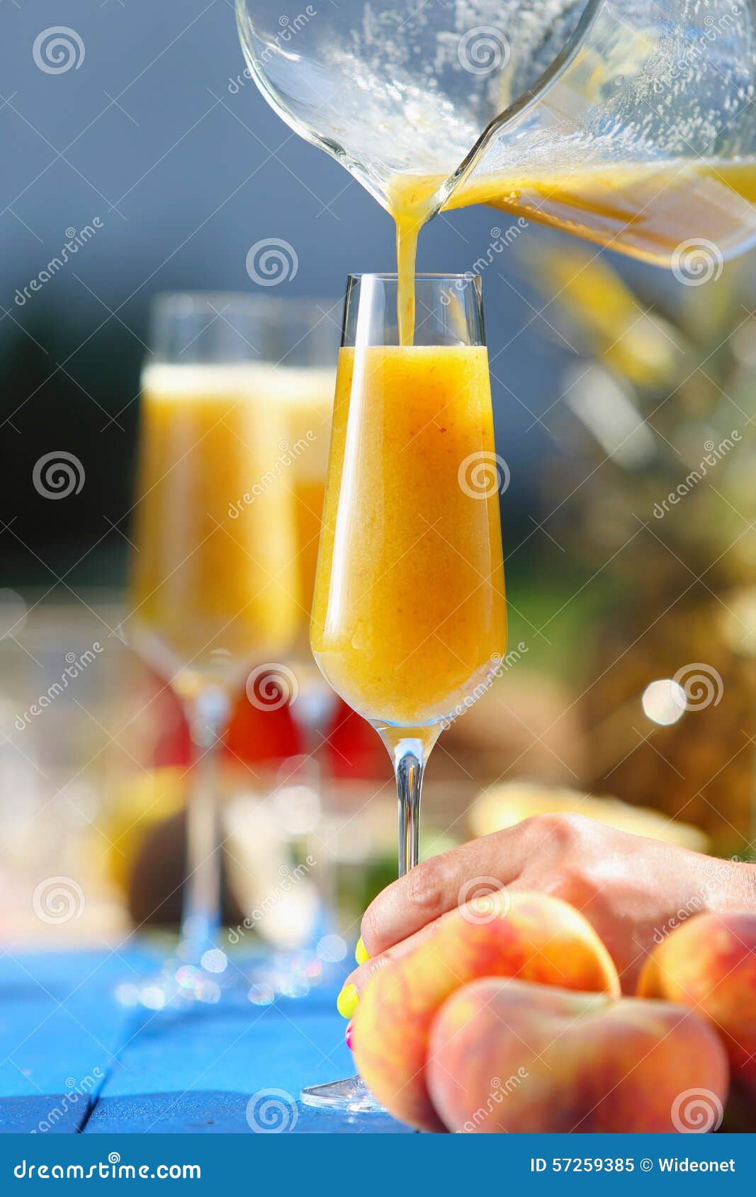Italian Bellini Alcoholic Cocktail with Peach Stock Image - Image of ...