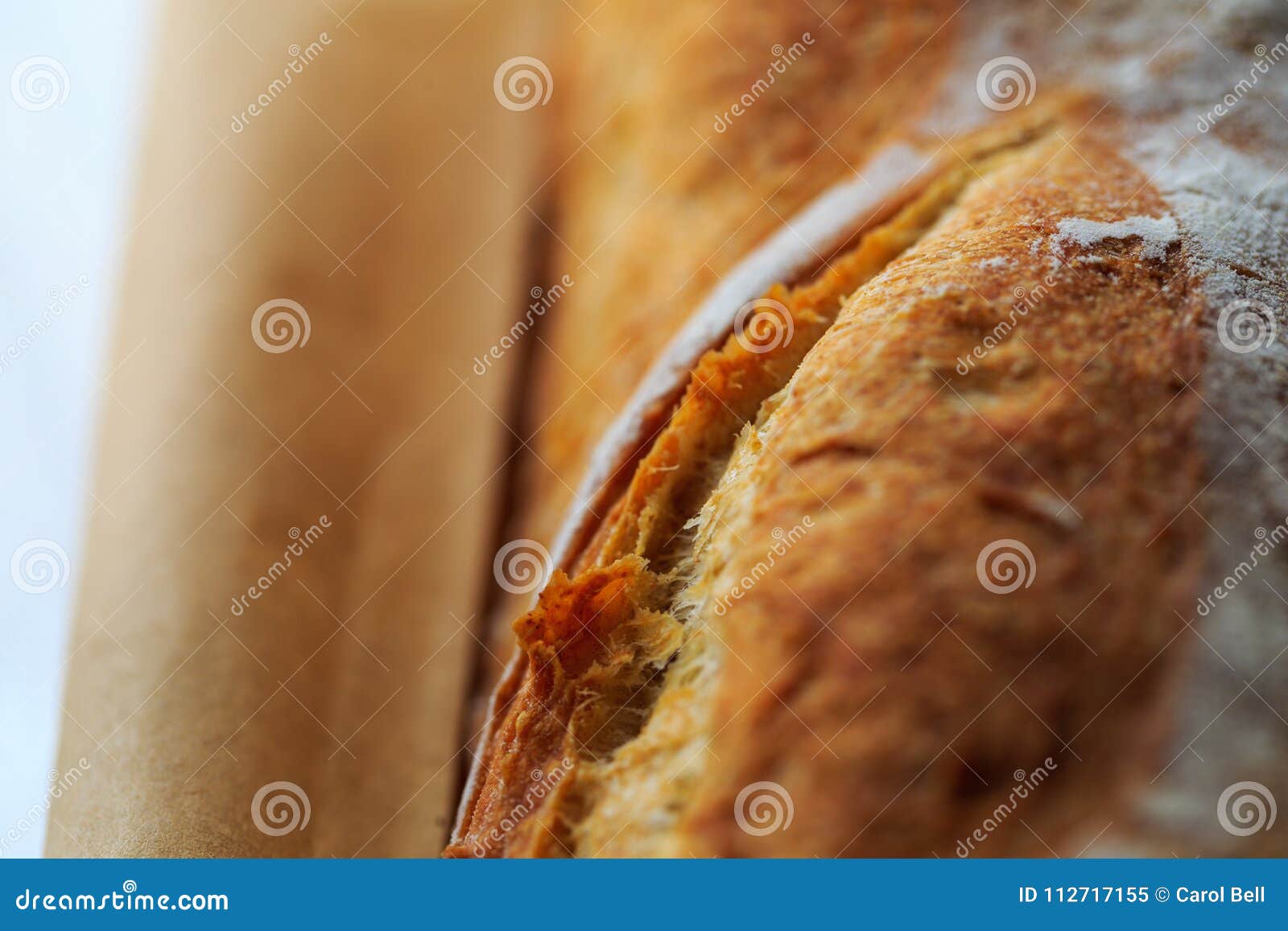 Italian Bread Displayed in Natural Light in Window Stock Image - Image ...