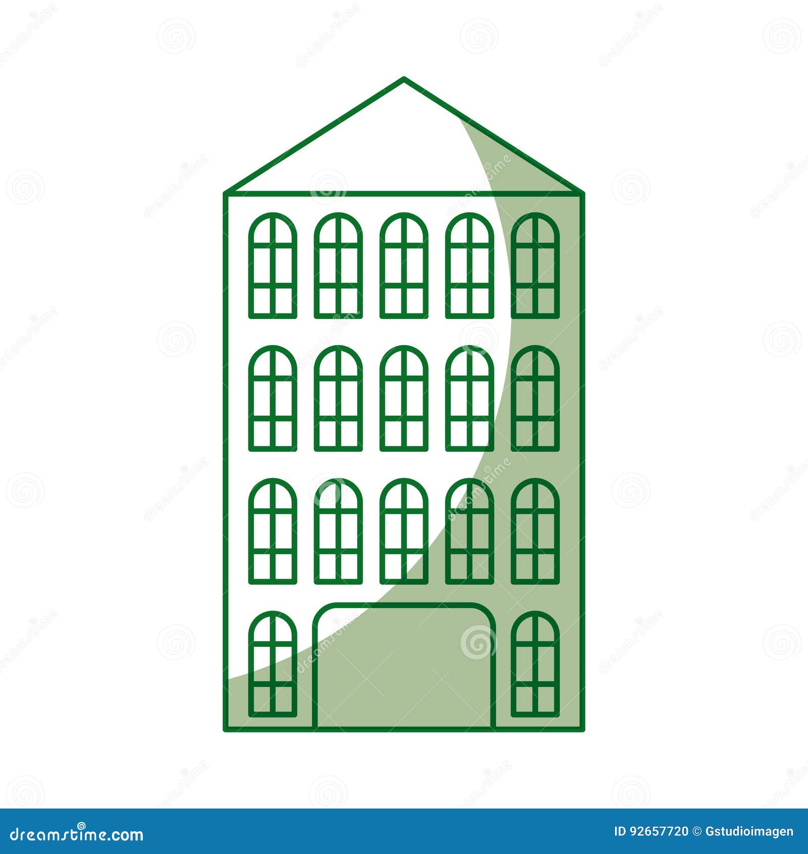 Italian building icon stock vector. Illustration of brick - 92657720