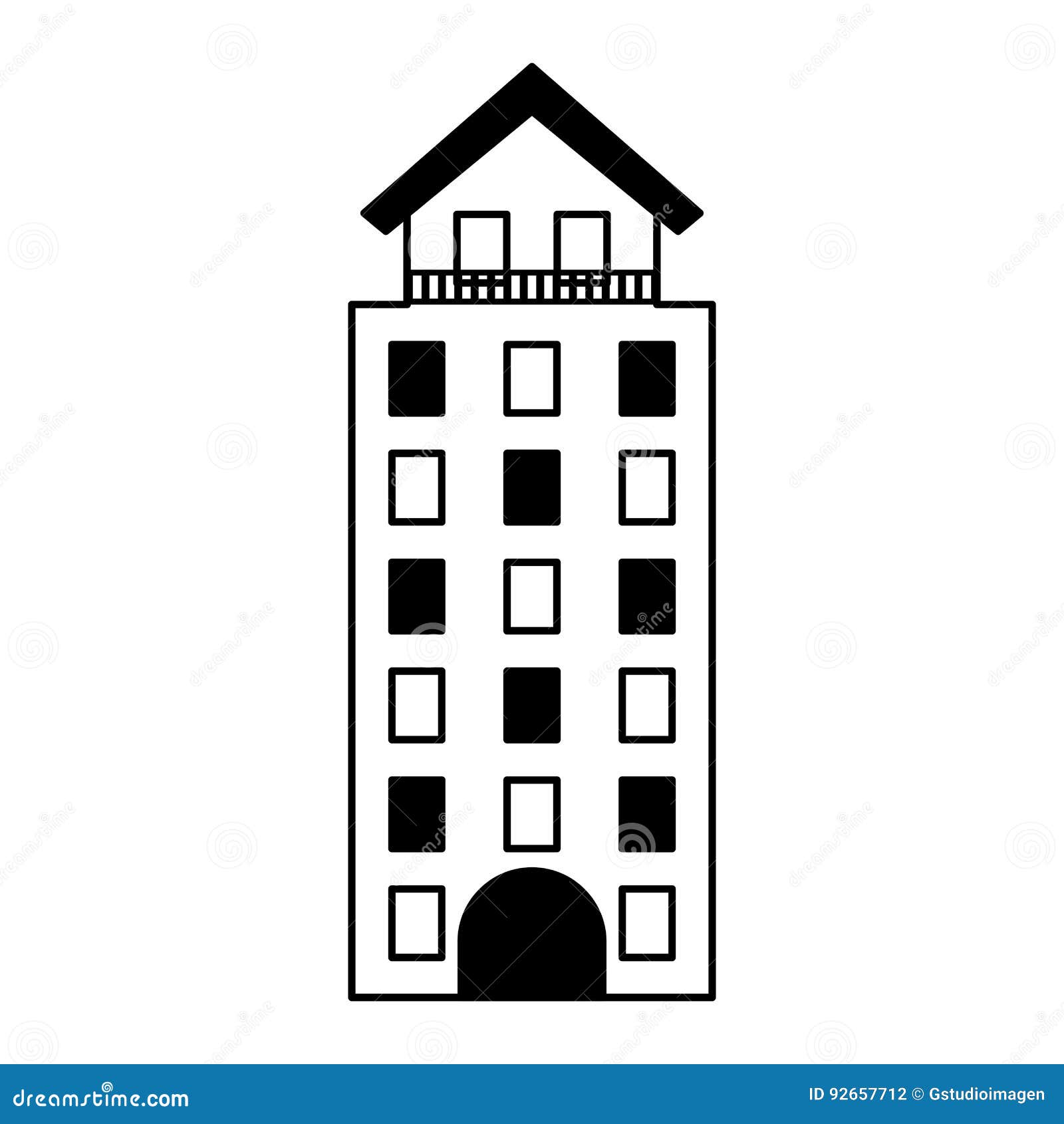 Italian building icon stock vector. Illustration of rome - 92657712